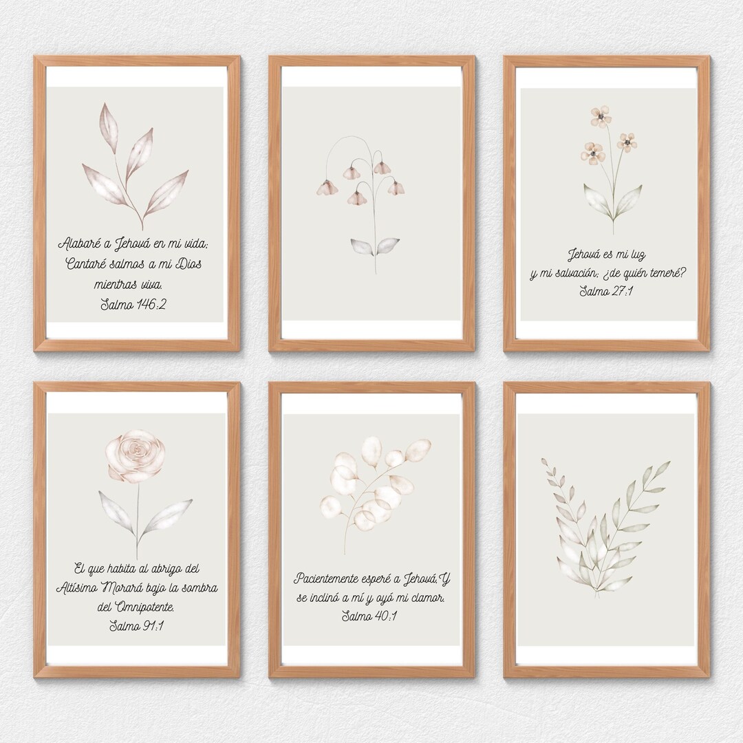 Set Bible Verse Print, Spanish Bible Verse Print, Spanish Home Decor ...