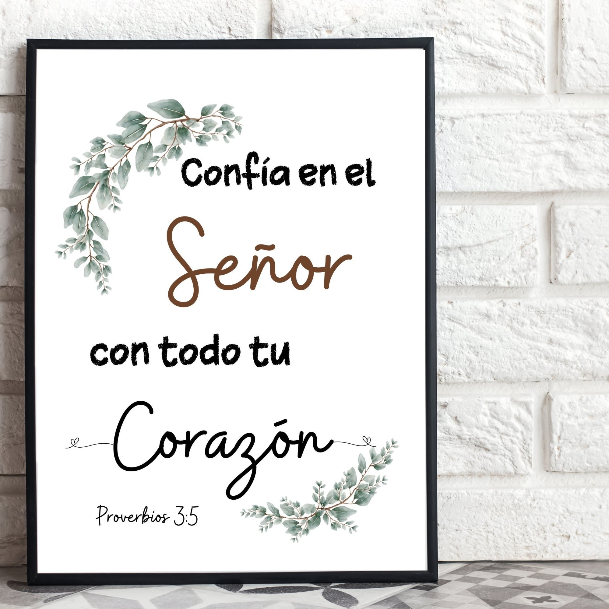 Spanish Bible Verse Print, Spanish Wall Art Home Decor, Spanish Home ...