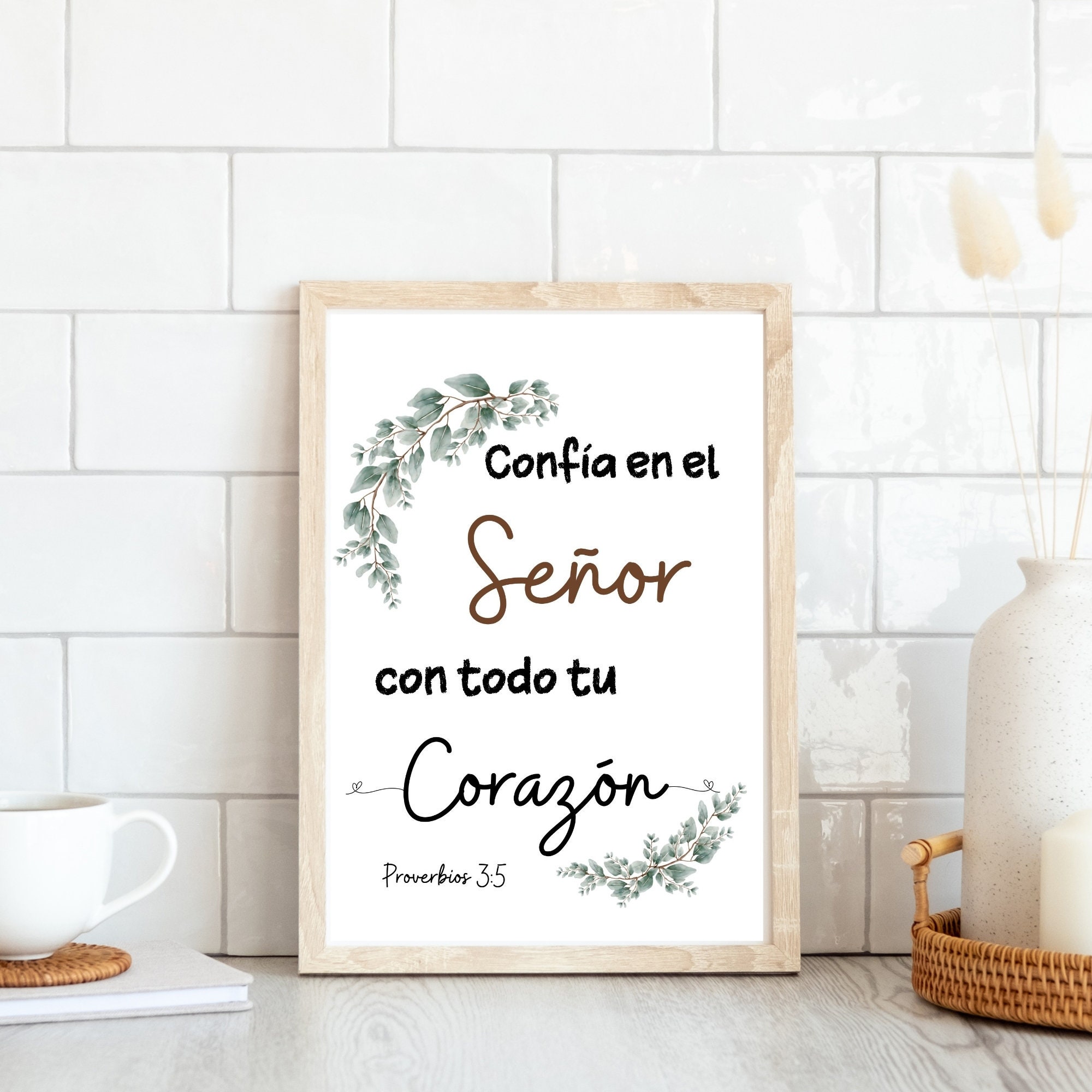 Spanish Bible Verse Print, Spanish Wall Art Home Decor, Spanish Home ...