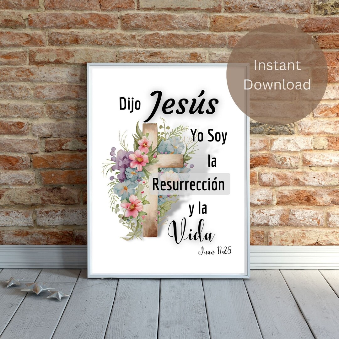 Spanish Bible Verse Print, Spanish Wall Art Home Decor, Spanish Home ...