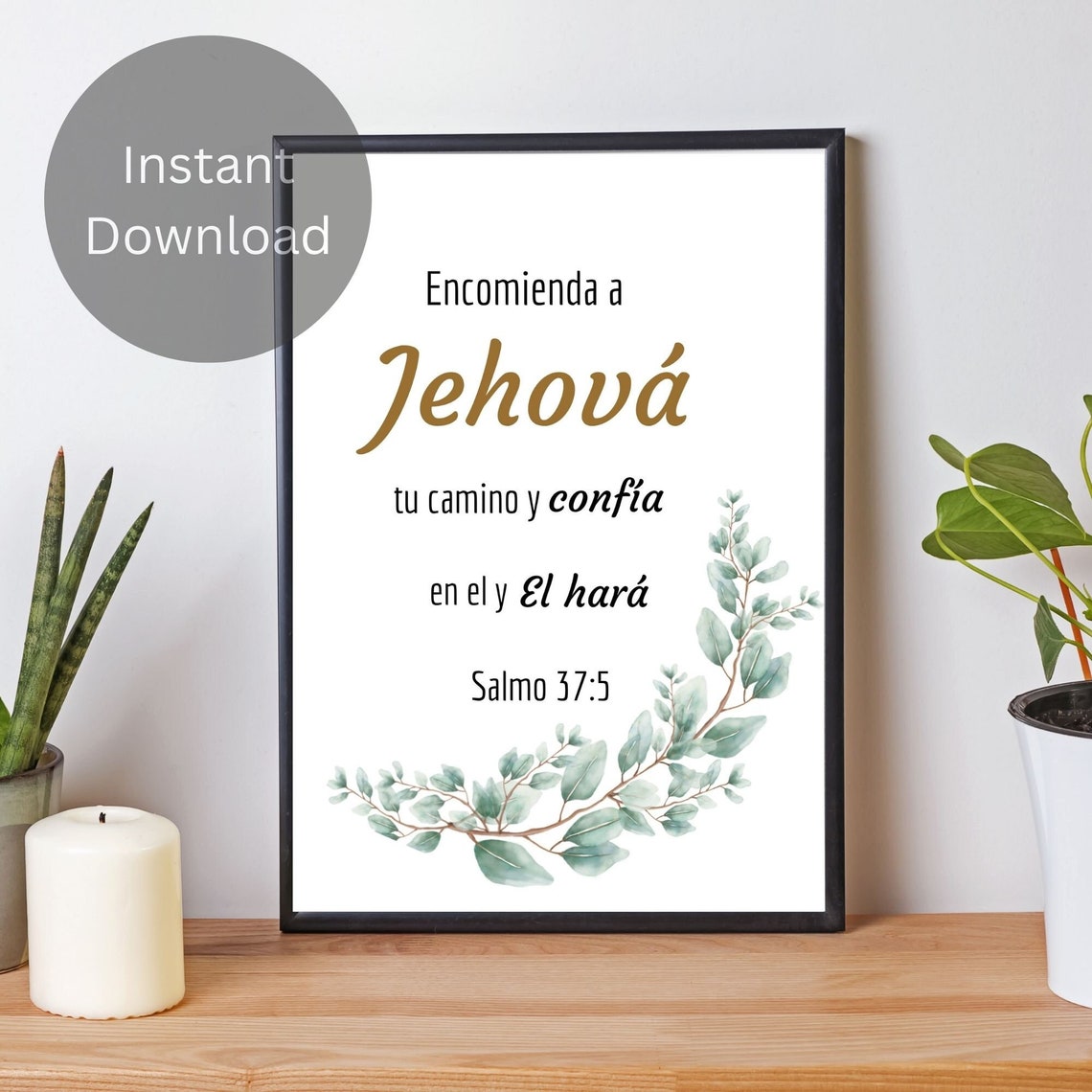 Spanish Bible Verse Print, Spanish Wall Art Home Decor, Spanish Home ...