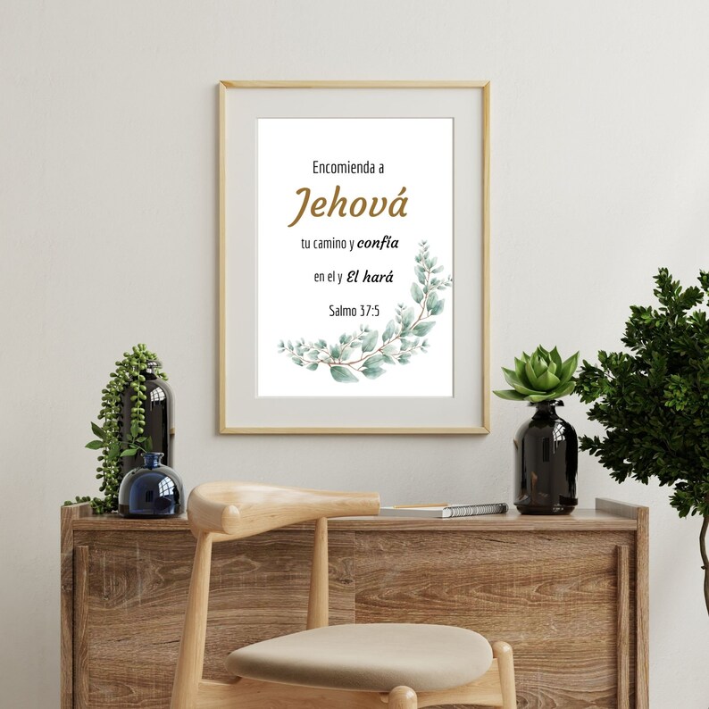 Spanish Bible Verse Print, Spanish Wall Art Home Decor, Spanish Home ...
