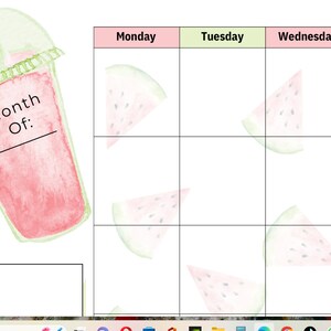 Notion Template Fruity Floral Funny Cut Adorable Fruits Schedule ...