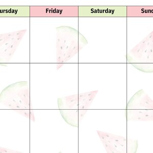 Notion Template Fruity Floral Funny Cut Adorable Fruits Schedule ...
