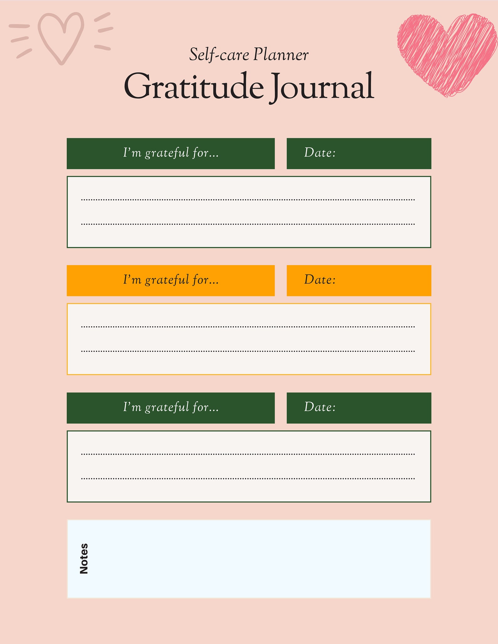 Notion Template 30-day Self-care Challenge Daily Gratitude Journal ...
