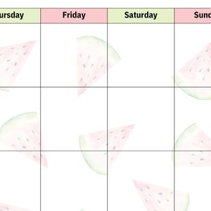 Notion Template Fruity Floral Funny Cut Adorable Fruits Schedule ...