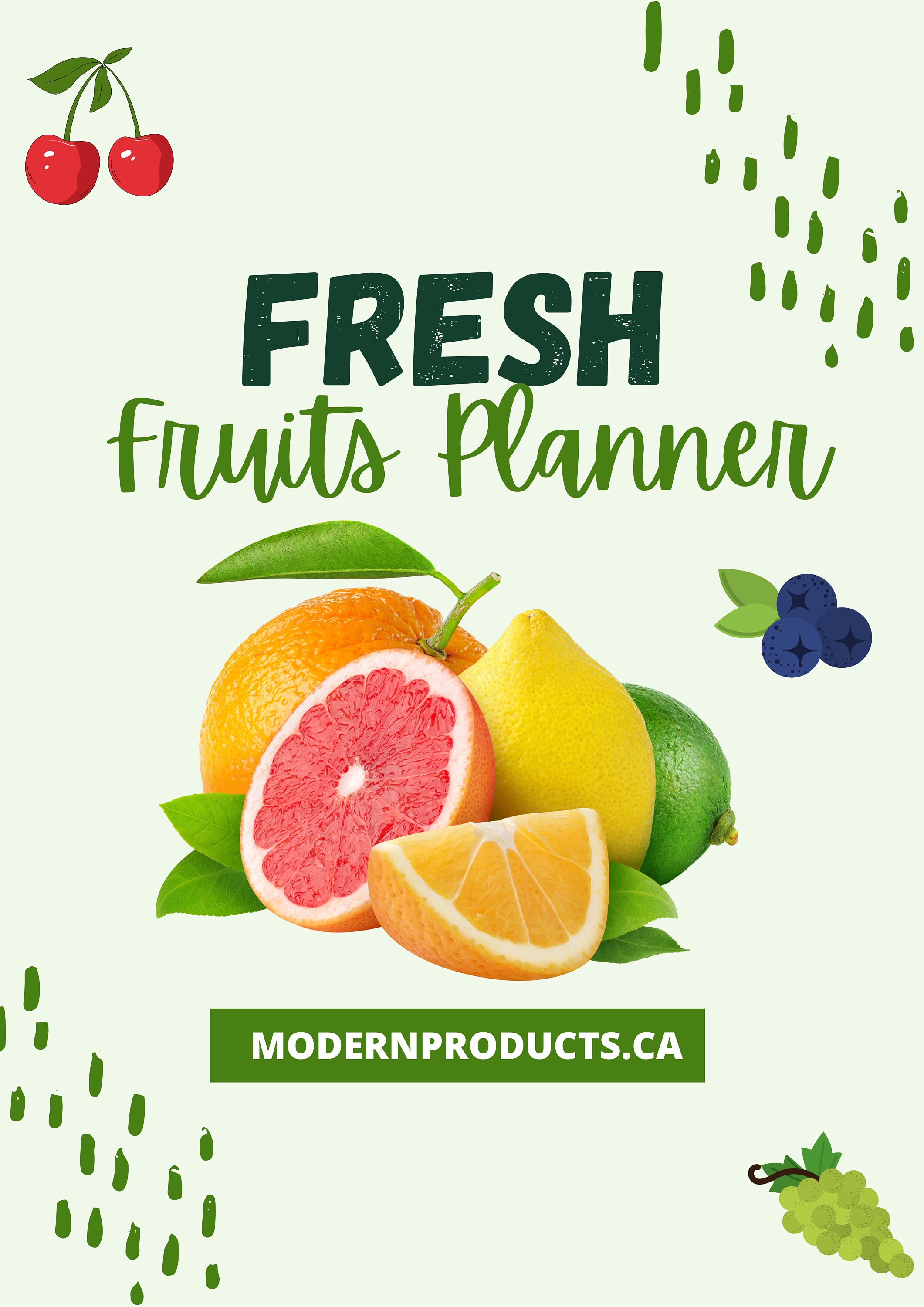 Notion Template Fruity Floral Funny Cut Adorable Fruits Schedule ...