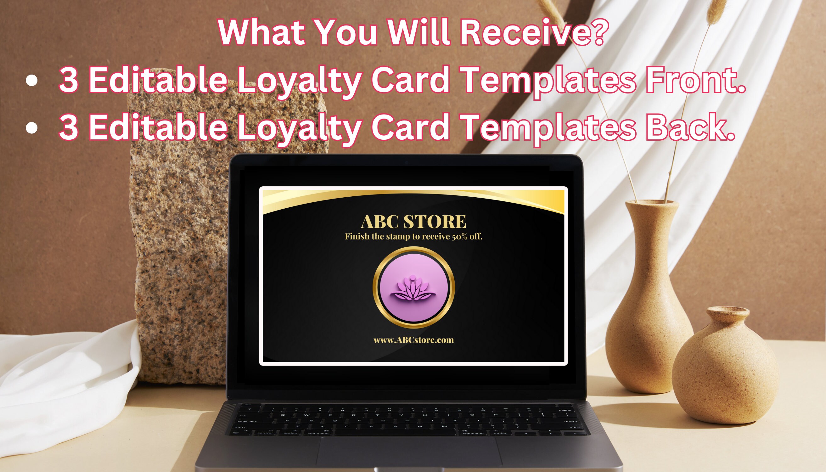 Loyalty Cards 6 Templets Front & Back, Modern Beauty Cards, Beauty ...