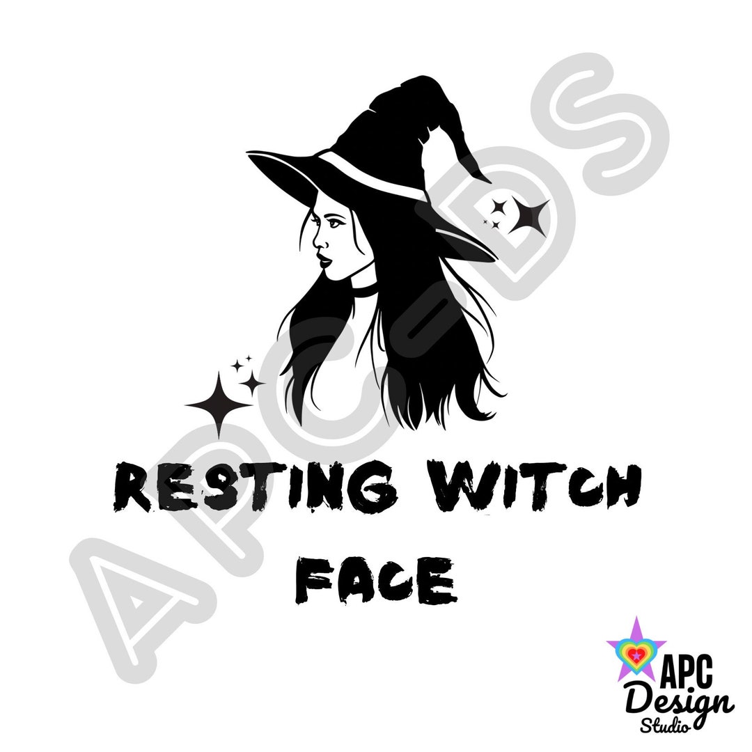 Resting Witch Face PNG Digital Download - Etsy