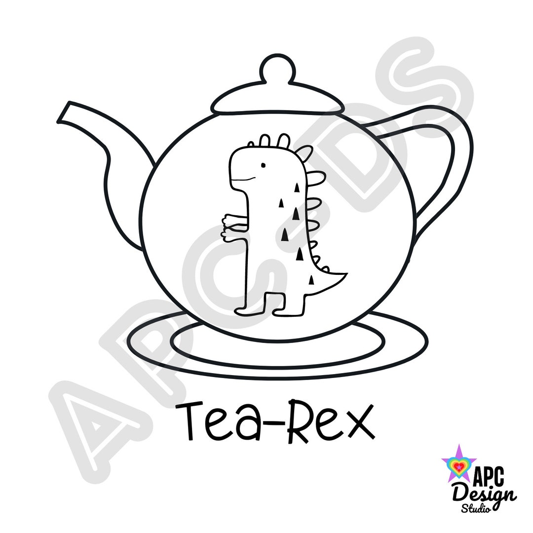 Tea-rex PNG Digital Download - Etsy