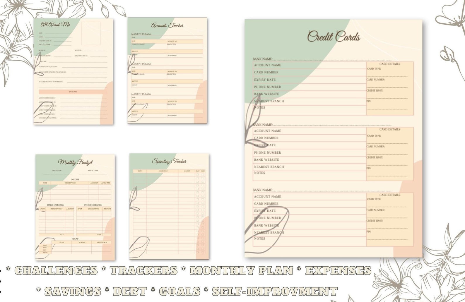 120+ Bundle Budget Planner Kit, Printable Budget Planner Templates ...