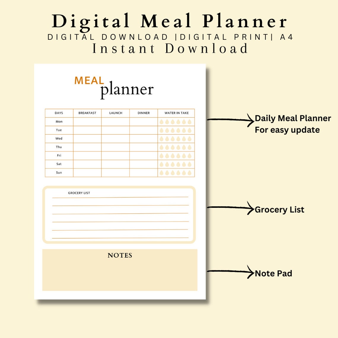 Editable Planner Template INSTANT DOWNLOAD Canva Planner, Opt-in ...