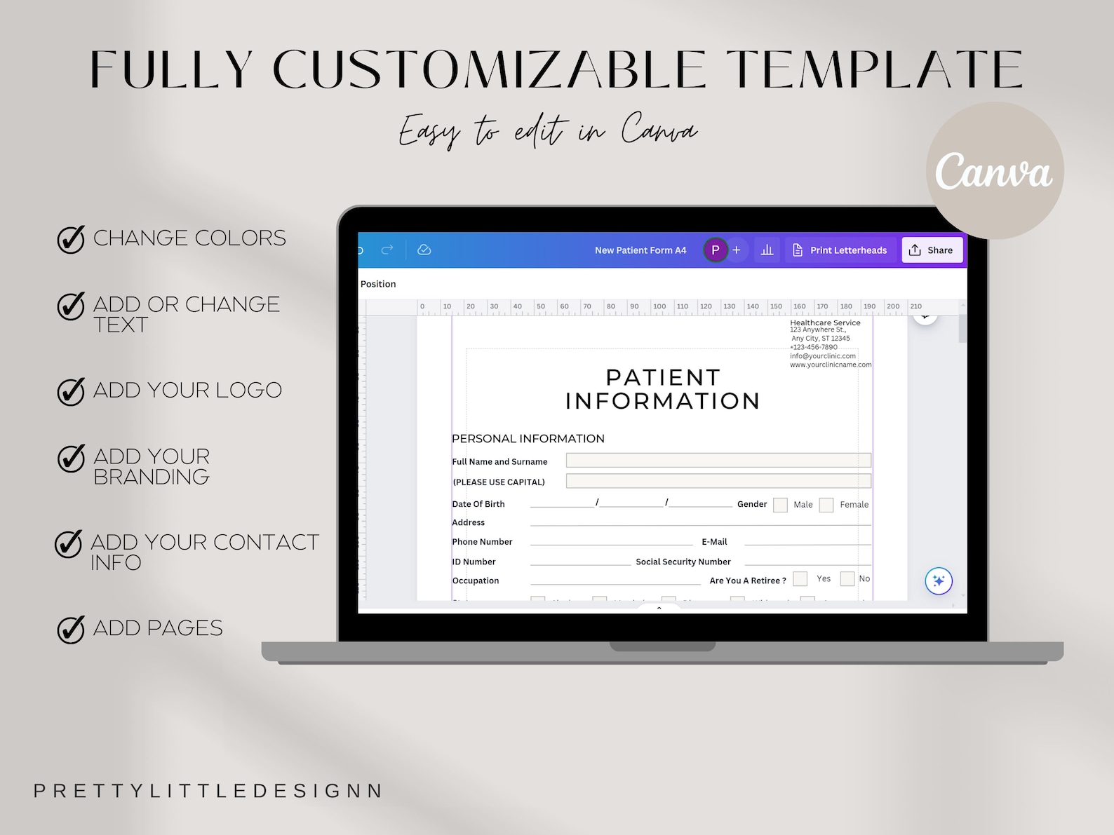 New Patient Form, Patient Information, Medical History, Printable Patient Form, Dentist Office ...