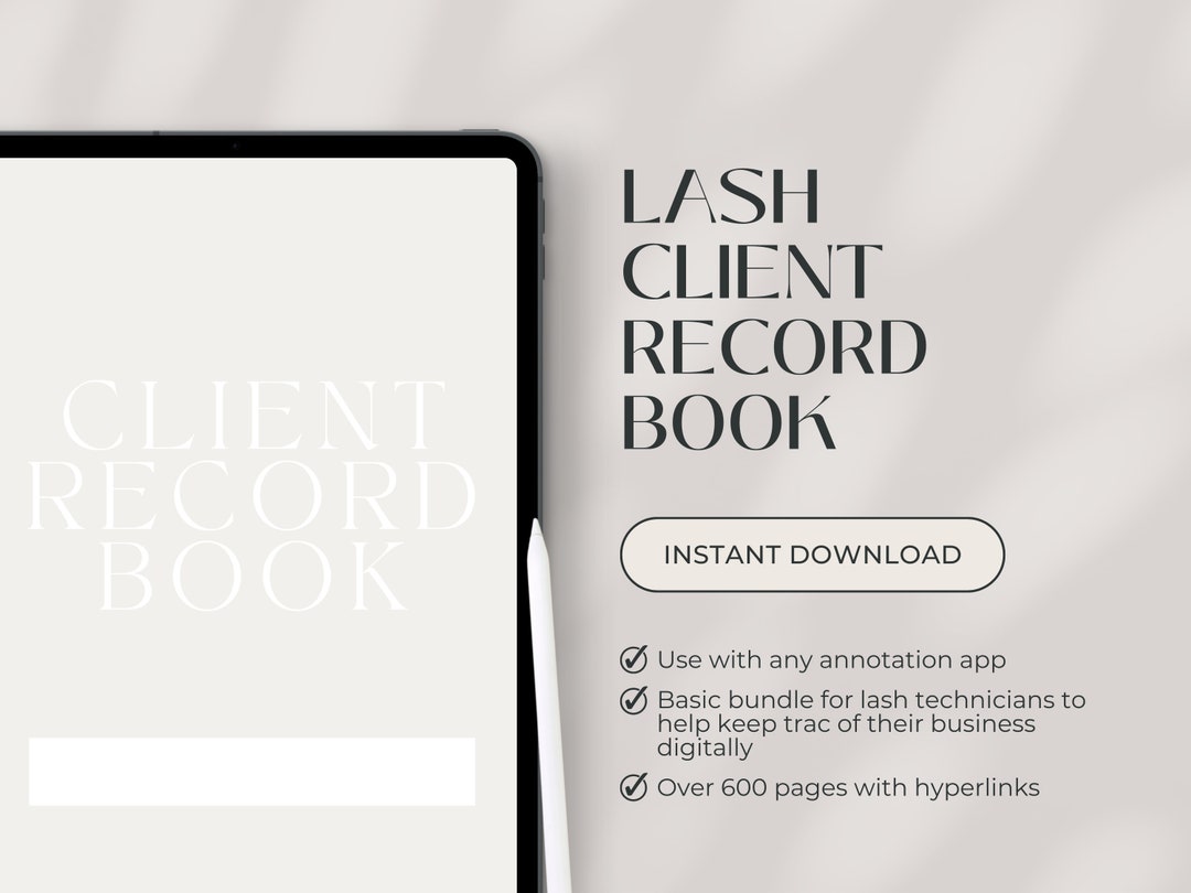 Lash Client Record Book | Eyelash Extension Client Record | Lash Tech ...