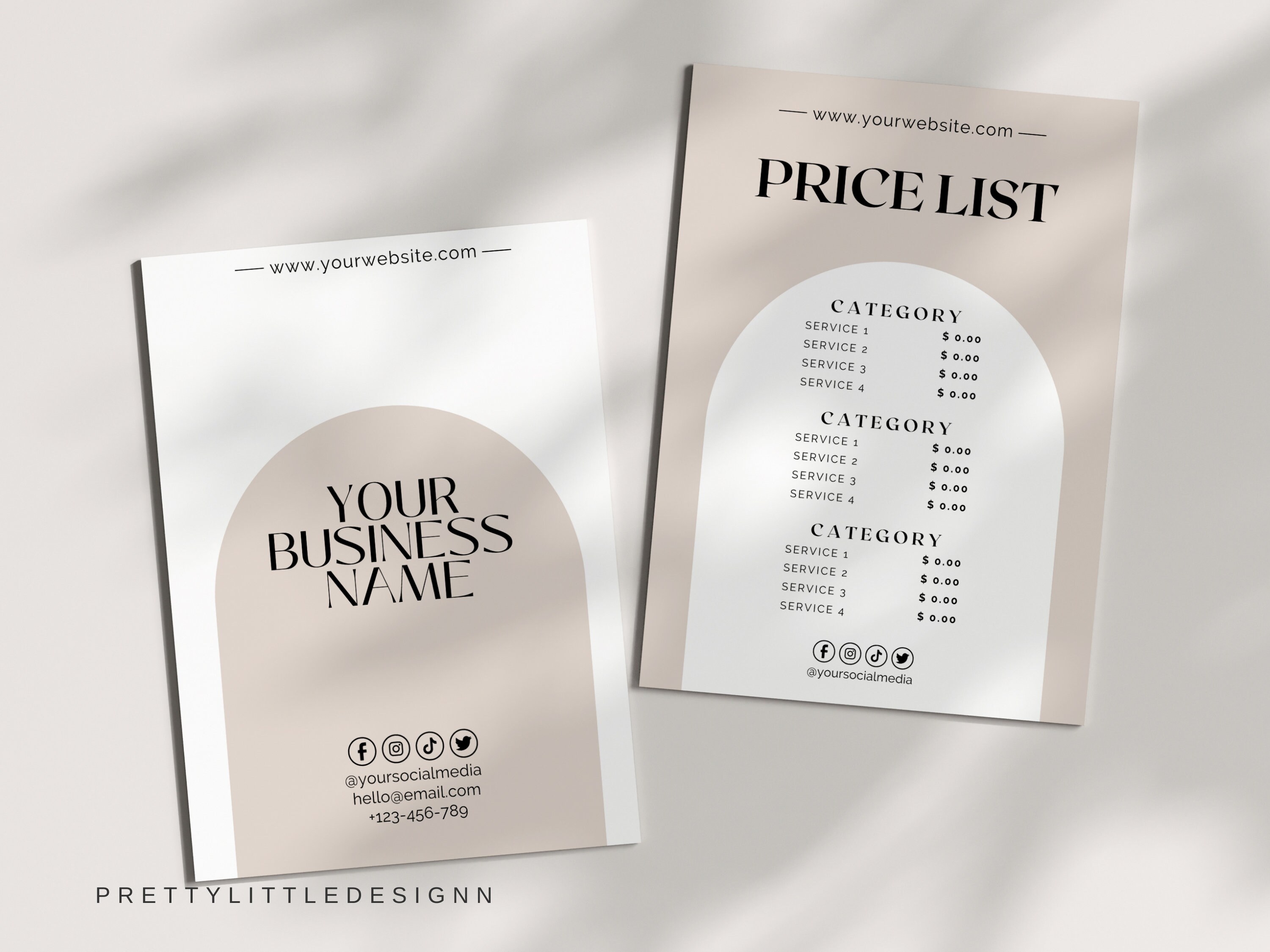 Price List Template, Editable Price List, Electronic Business Price ...