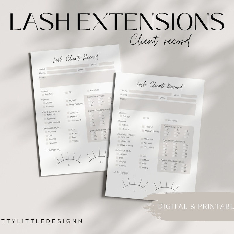 Lash Mapping Template - Etsy