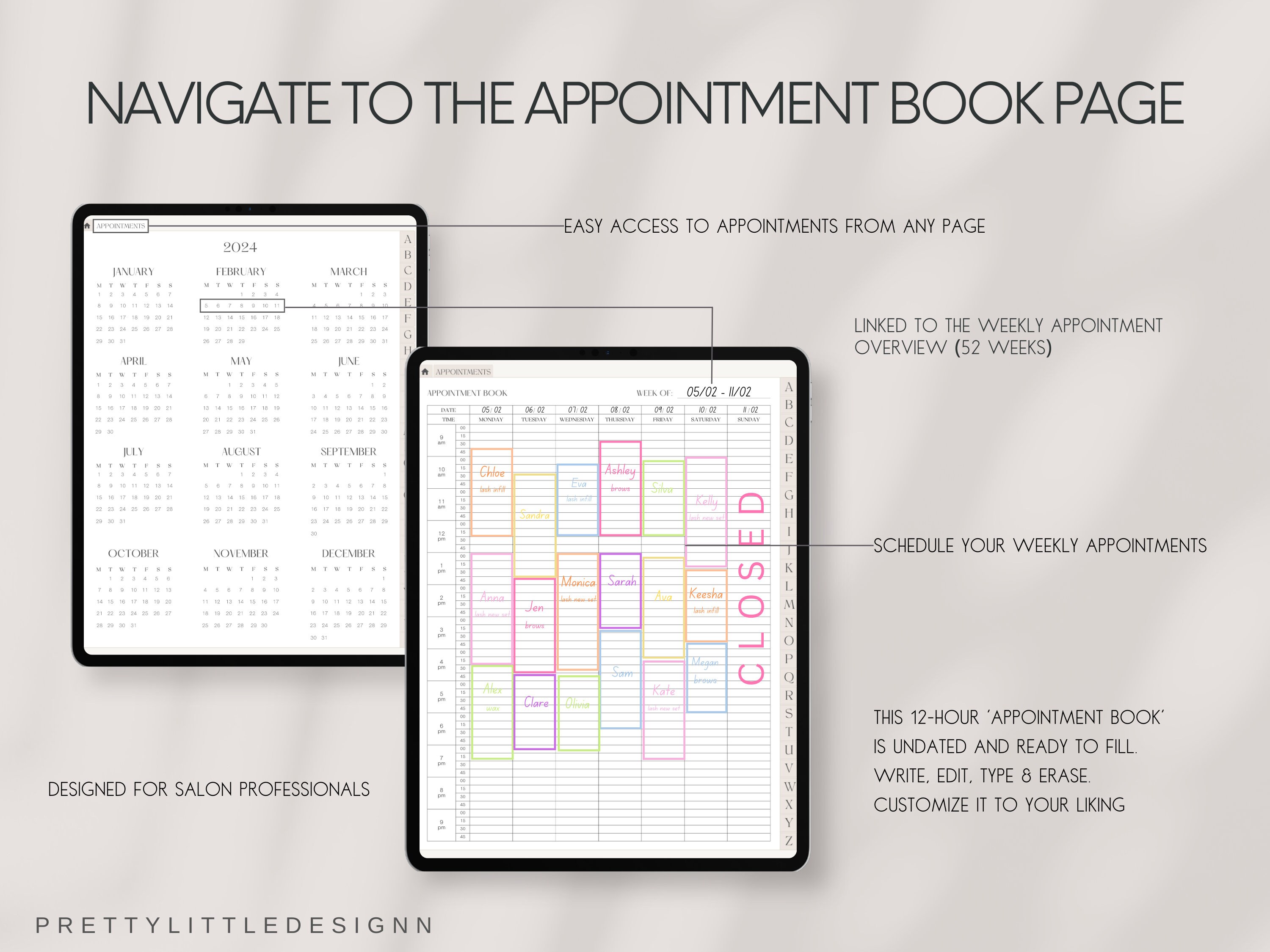 Beauty Salon Appointment Book, Client Record Book, Lash Extension ...