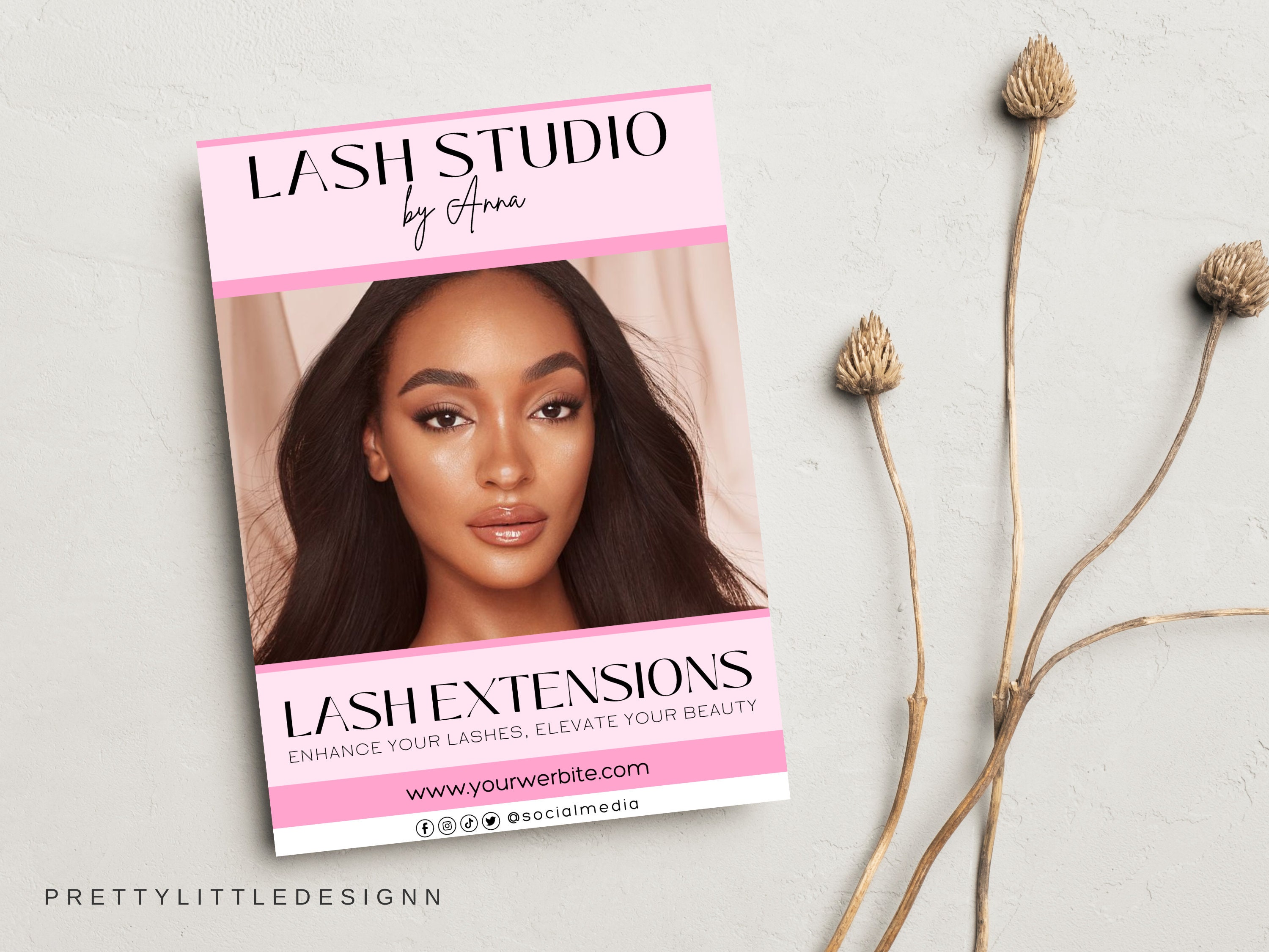 Eyelash Extensions Leaflet Template Lash Service Brochure - Etsy