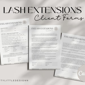 Eyelash Extension Forms, Editable Intake Form, Esthetician Forms, Lash ...