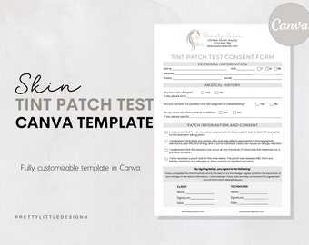 Beauty Patch Test Consultation Form - Etsy