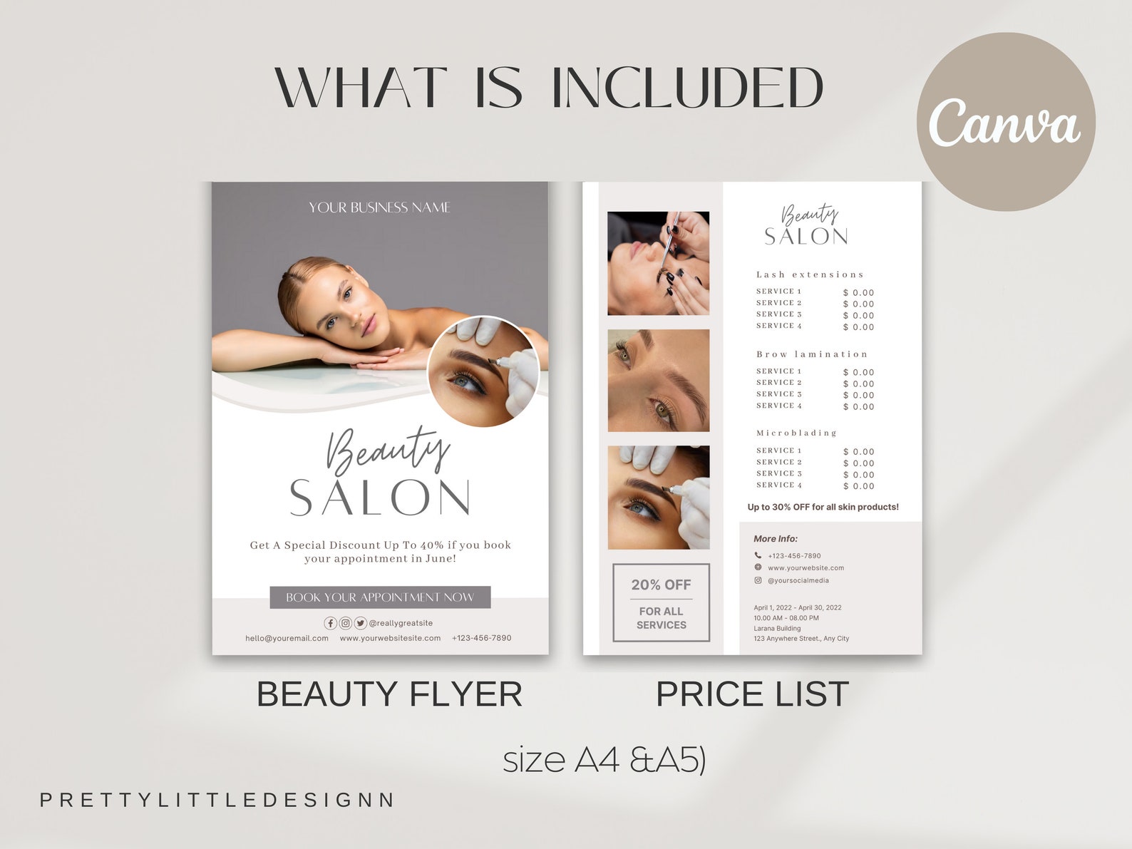 Beauty Flyer Template Lash Extensions Leaflet Template - Etsy