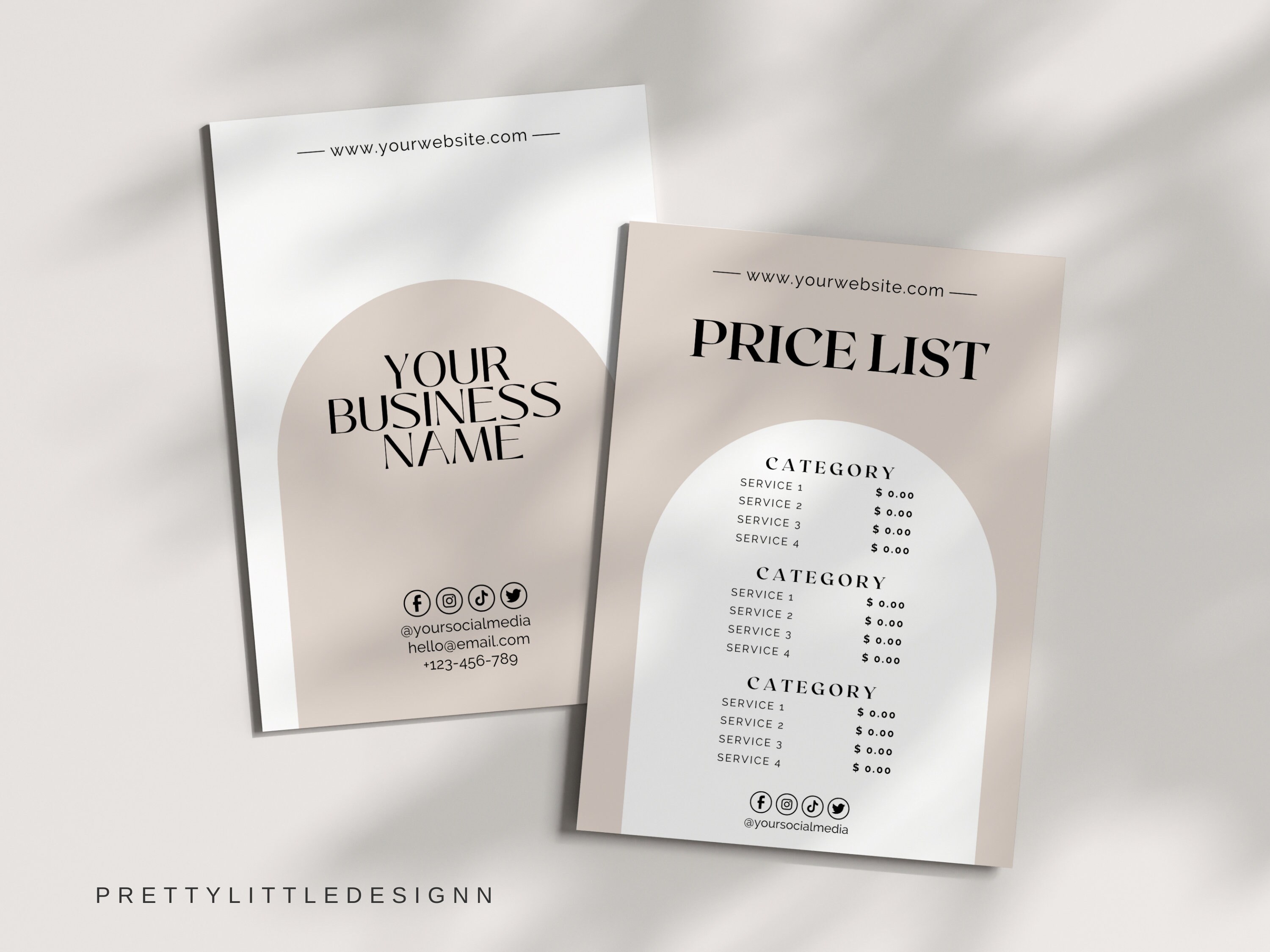 Price List Template, Editable Price List, Electronic Business Price ...