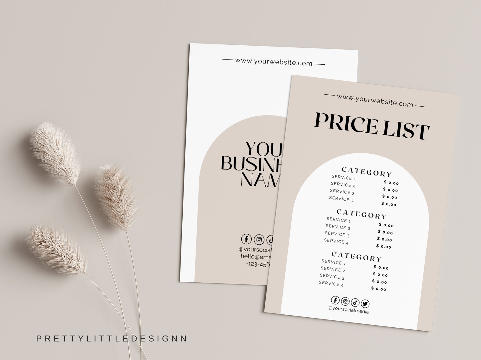 Price List Template, Editable Price List, Electronic Business Price ...