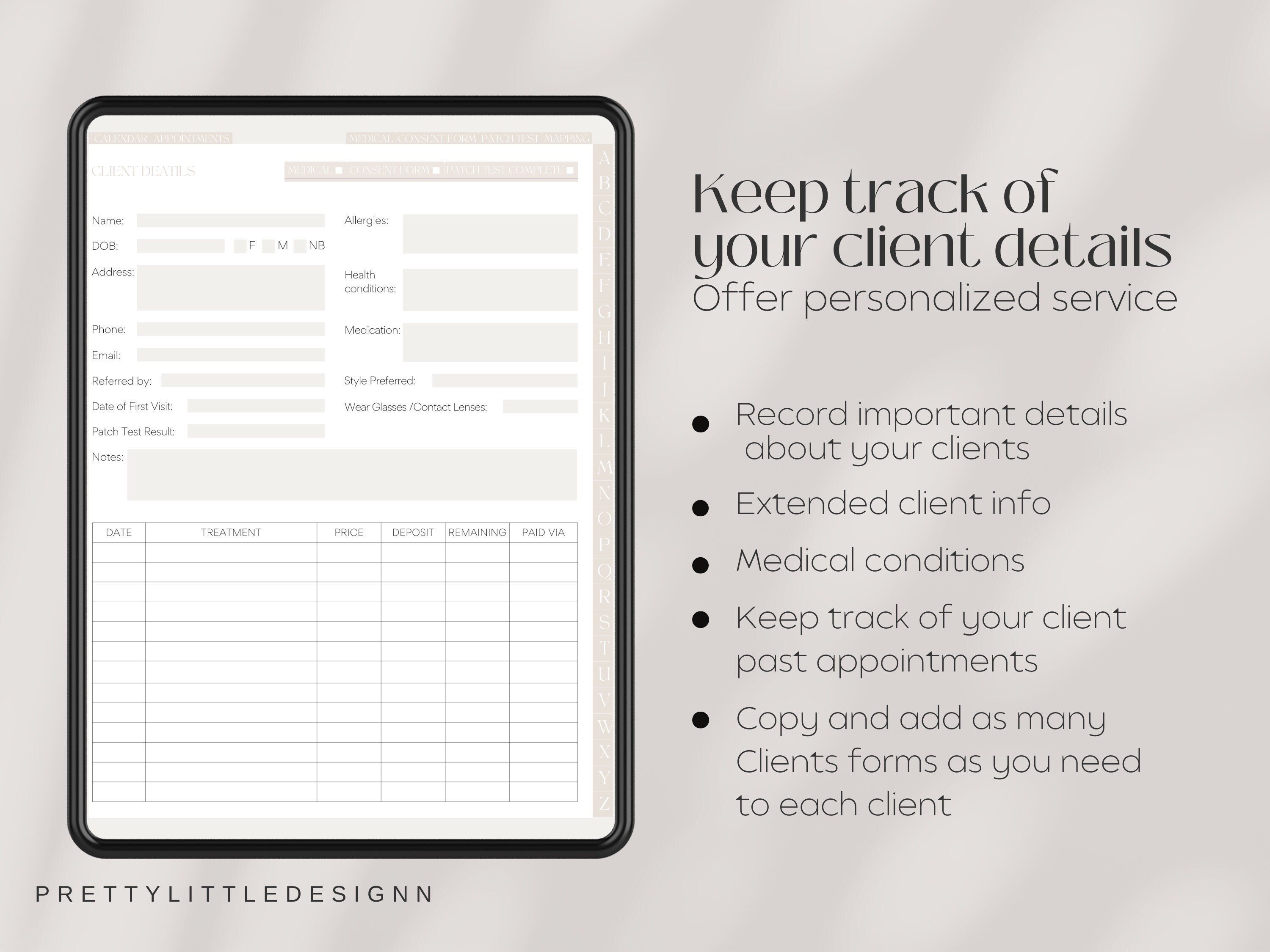 Lash Client Record Book Eyelash Extension Client Record - Etsy