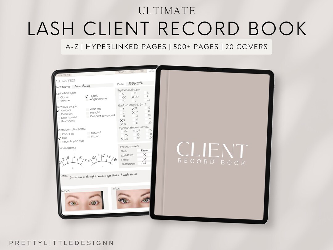 Lash Client Record Book | Eyelash Extension Client Record | Lash Tech ...