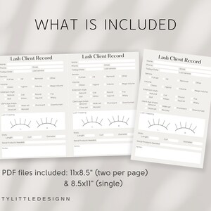 Lash Client Profile, Lash Business Forms, Lash Map, Eyelash Extensions ...