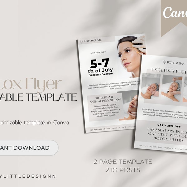 Botox Brochure - Etsy