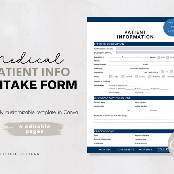 New Patient Intake Form - Etsy