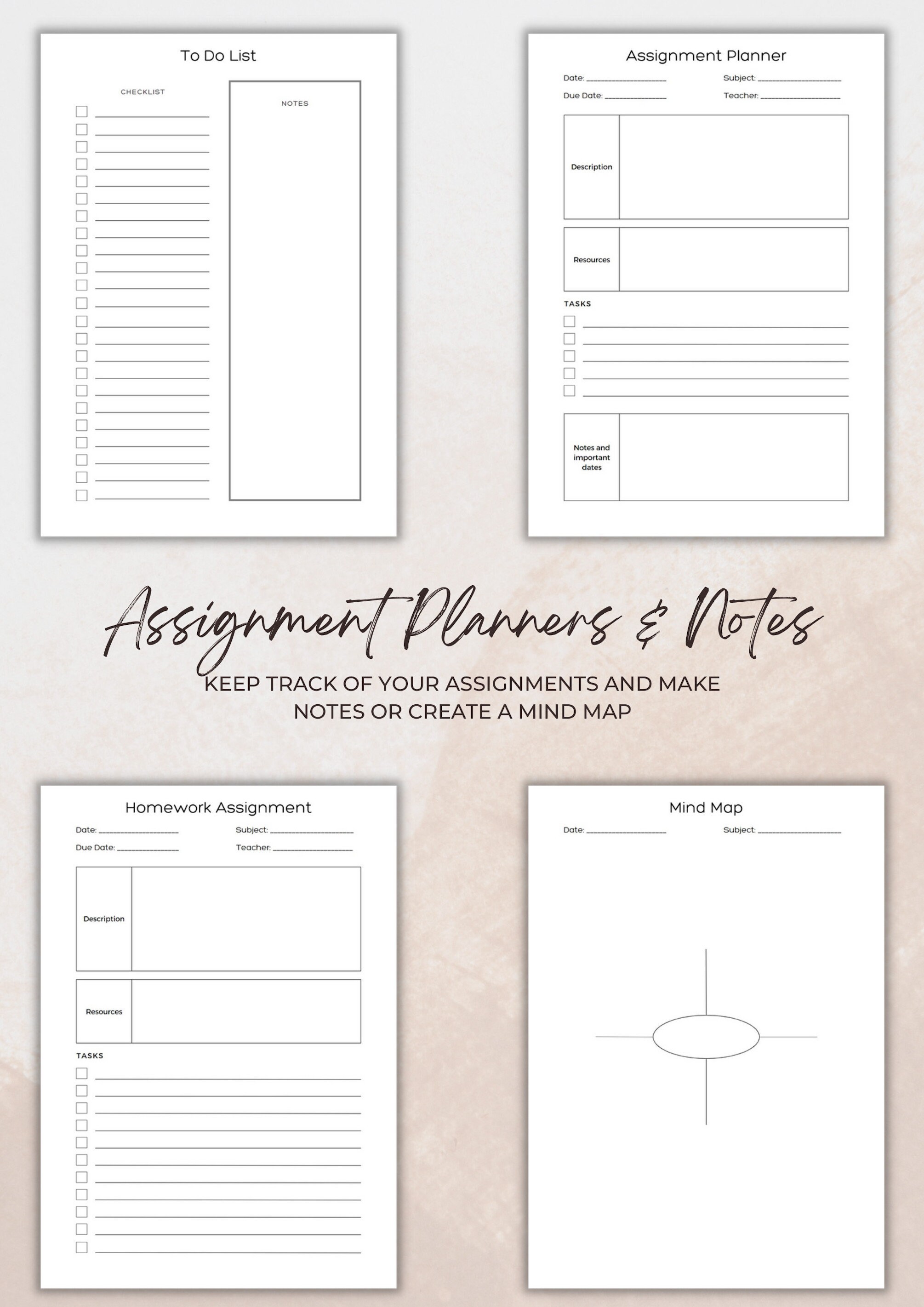 Study Planner Student Planner Academic Planner Revision Planner Study ...