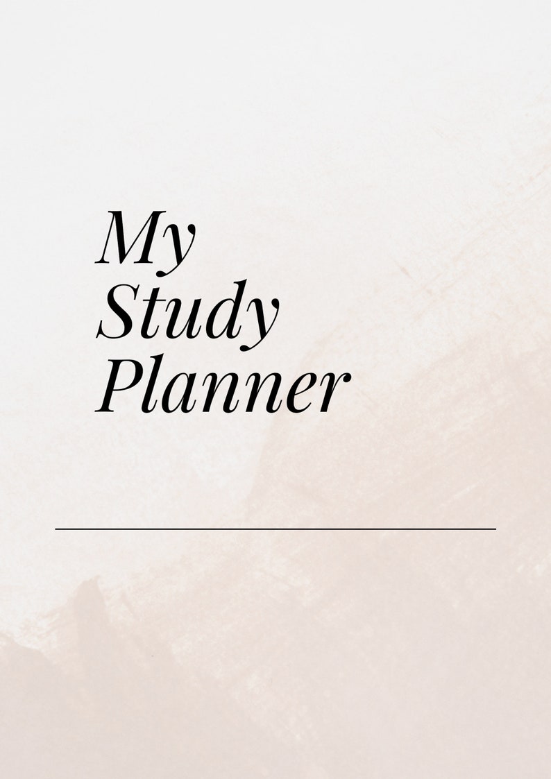 Study Planner Student Planner Academic Planner Revision Planner Study ...