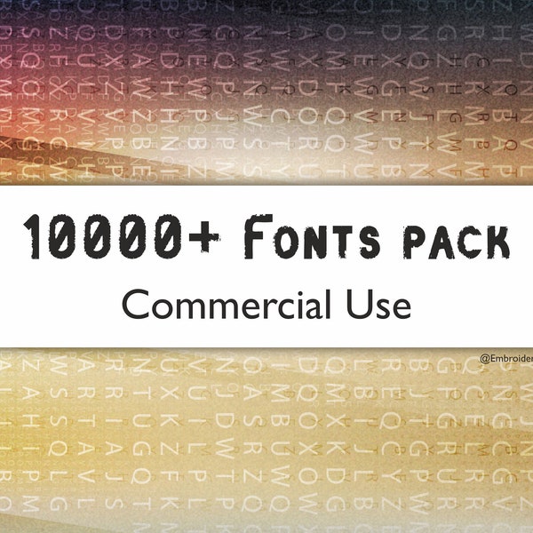 10000 Fonts - Etsy