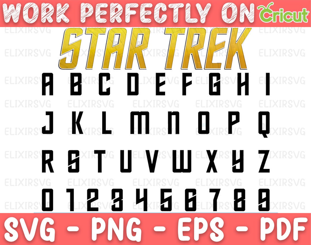 Star Trek Font SVG Star Trek Alphabet Star Trek Letters - Etsy