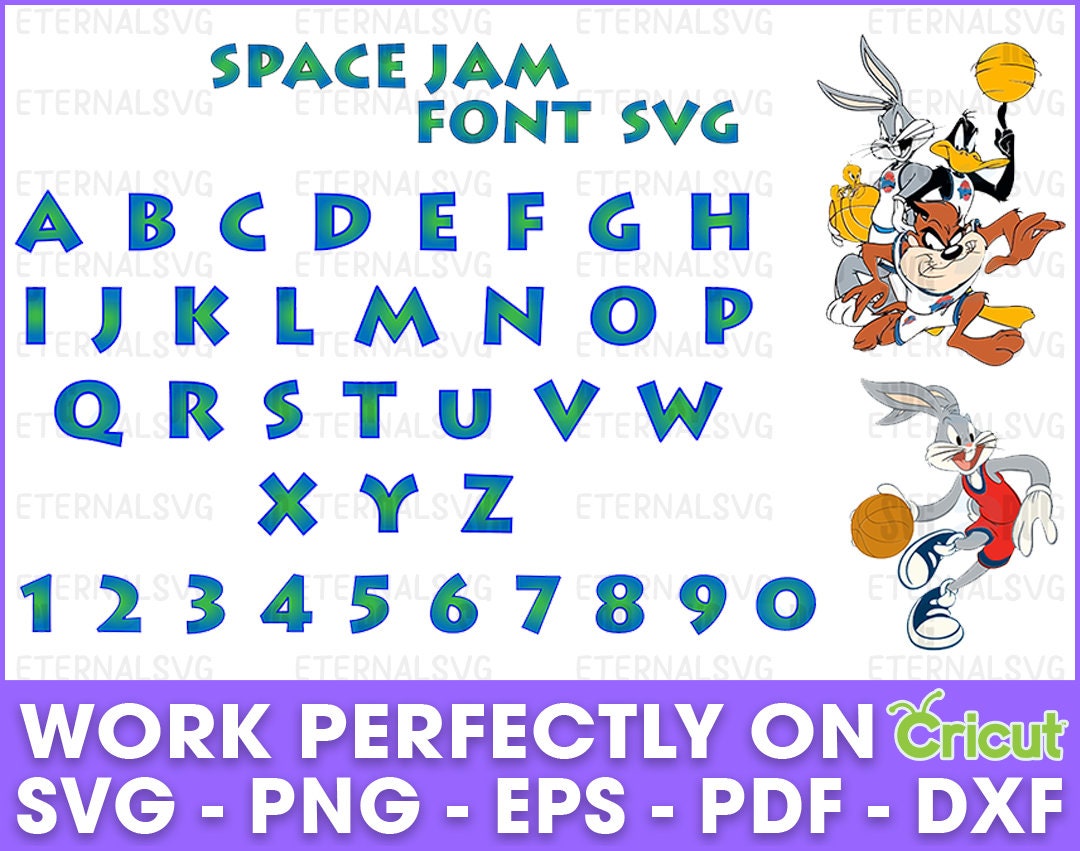 Space Jam Font SVG Space Jam Alphabet Space Jam Letters - Etsy