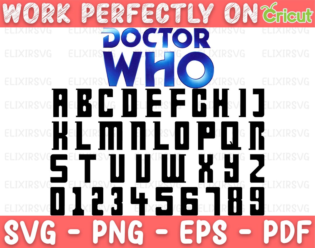 Doctor Who Font SVG Doctor Who Alphabet Doctor Who Letters - Etsy