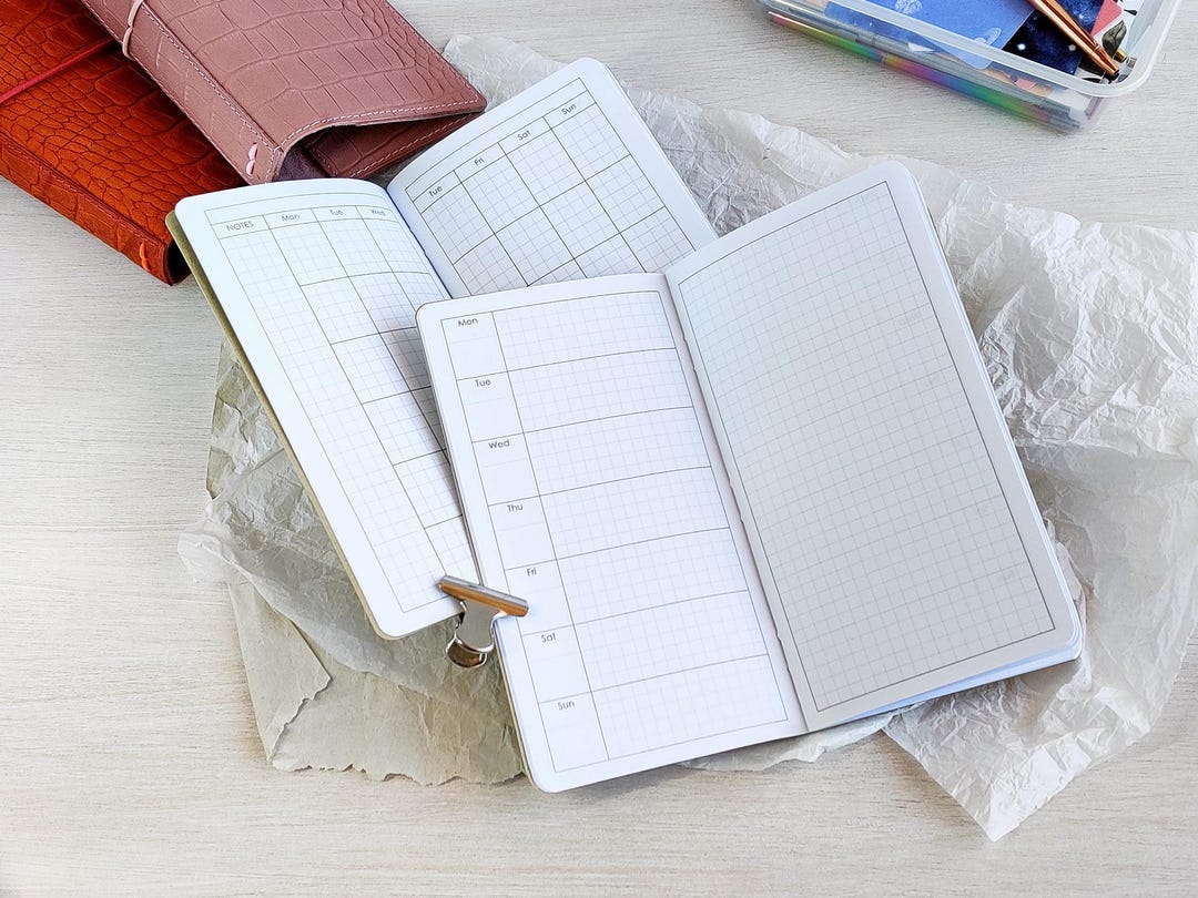 Travelers Notebook Weekly Monthly Planner Inserts: TN Personal Size ...