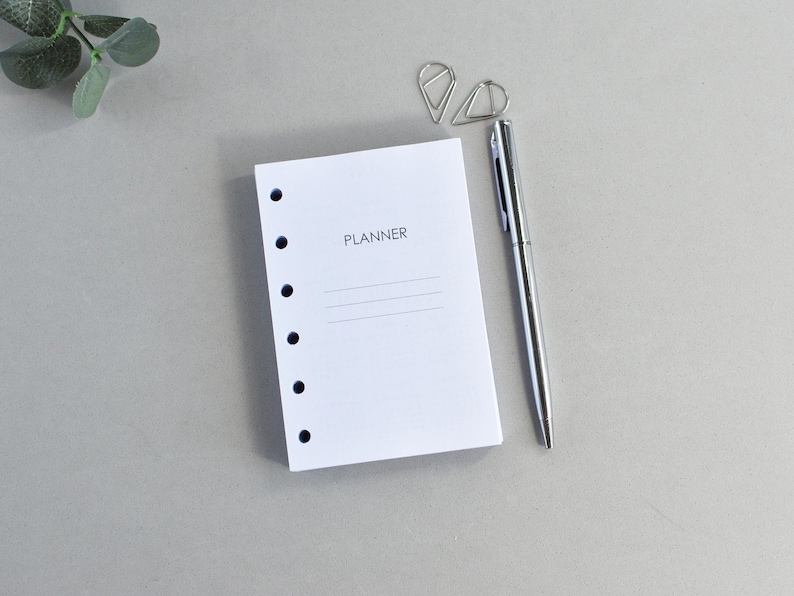 Printed A7 Pocket Planner Inserts: 2026 / Undated Agenda Refill Weekly ...