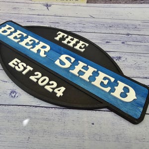 Personalised Wooden Bar Sign, Custom Man Cave Sign, Personalised Home ...