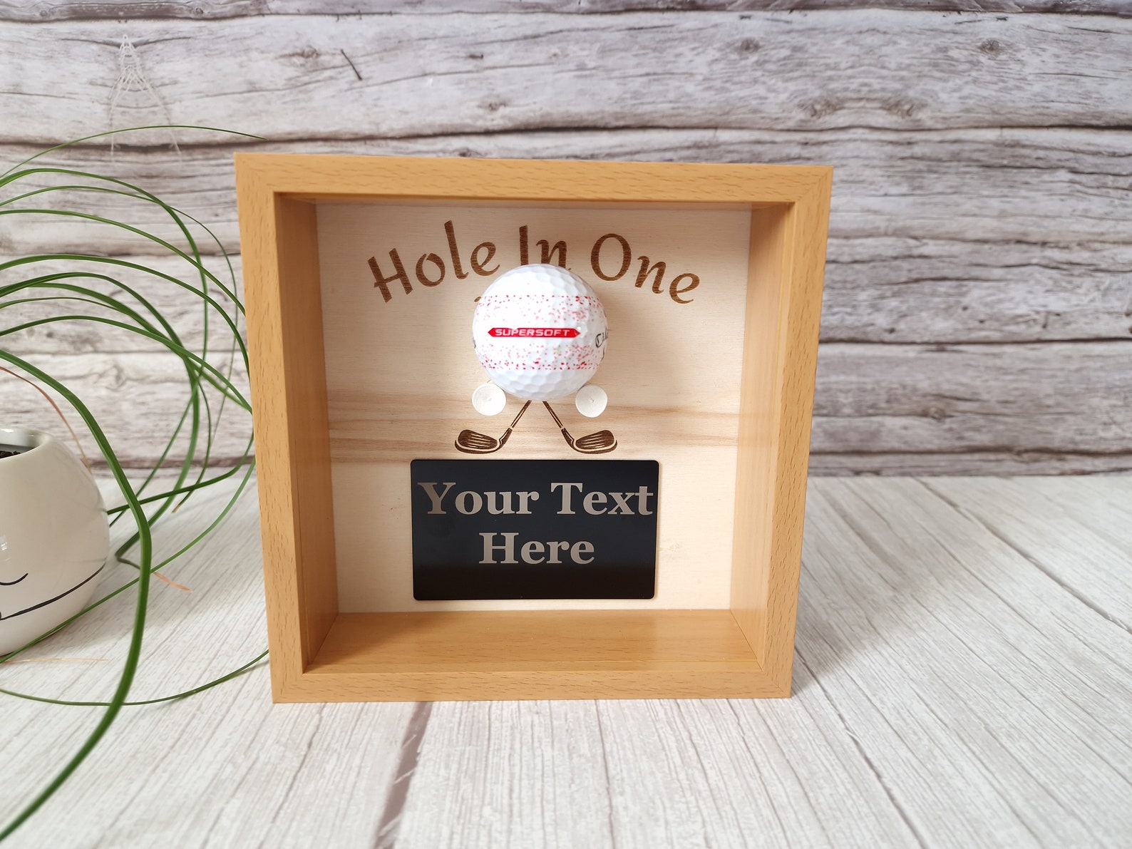 Personalized Hole in One Golf Ball Display Frame With Metal Plaque - Etsy