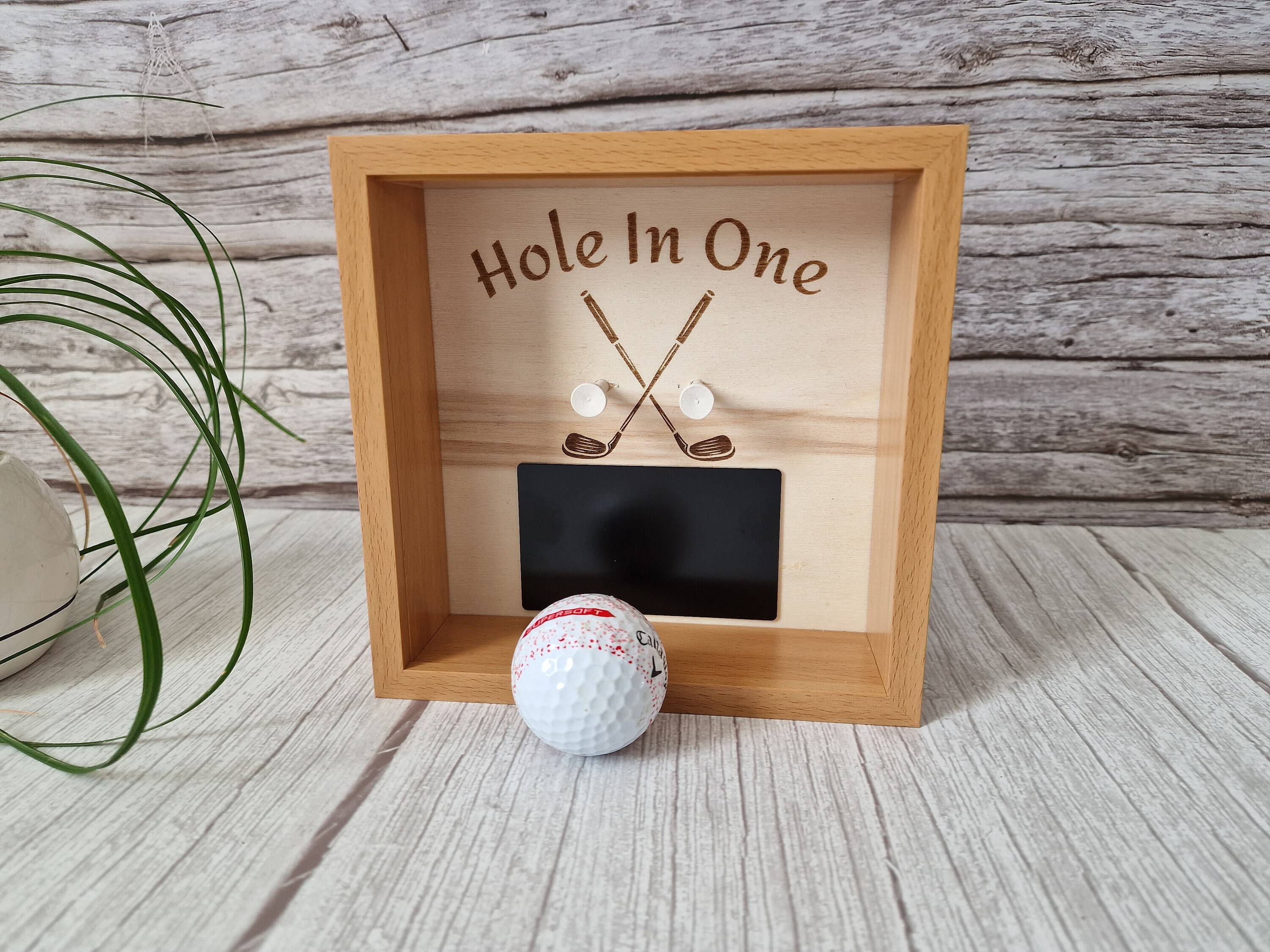 Personalized Hole in One Golf Ball Display Frame With Metal Plaque - Etsy
