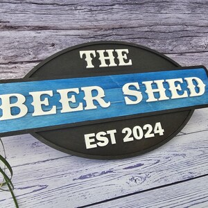 Personalised Wooden Bar Sign, Custom Man Cave Sign, Personalised Home ...