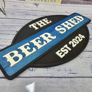 Personalised Wooden Bar Sign, Custom Man Cave Sign, Personalised Home ...