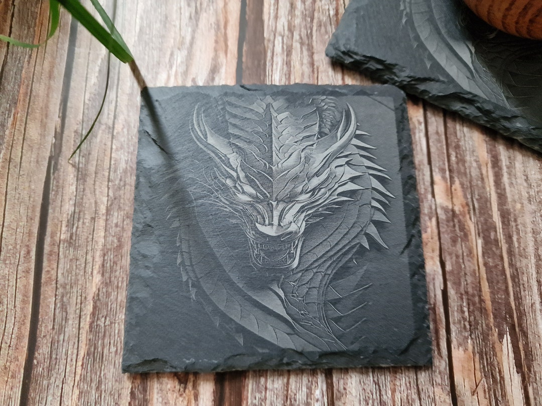 Dragon Slate Coasters Set - Etsy