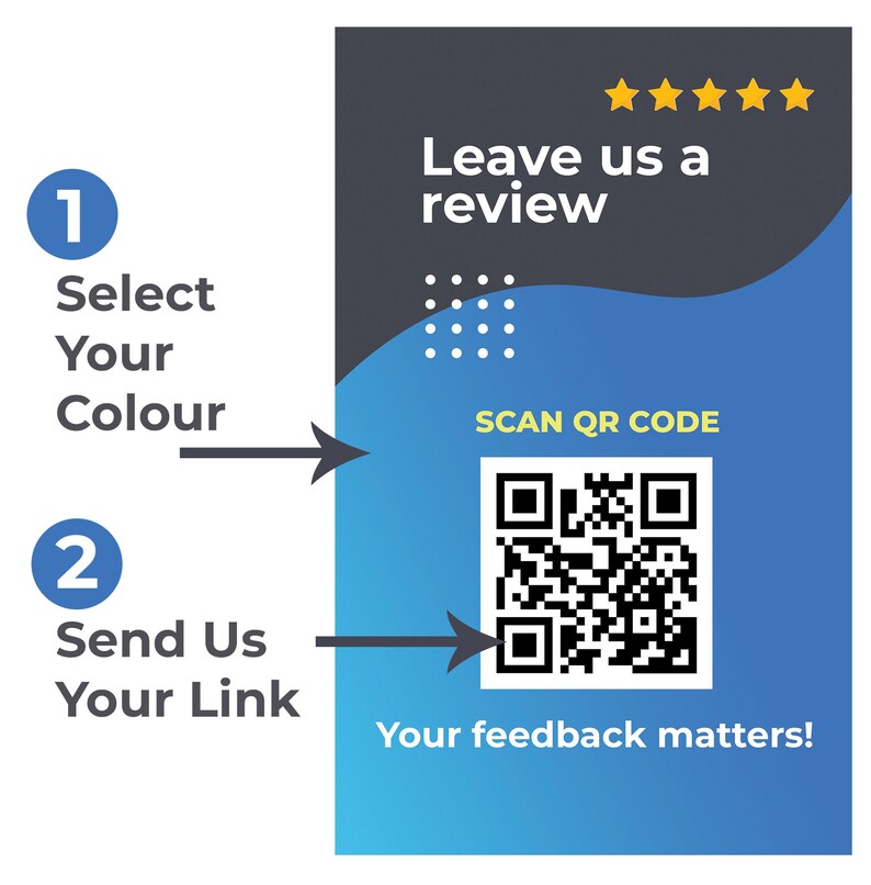 QR Code Sign Review A5 Acrylic Stand Double Sided Custom Printed - Etsy