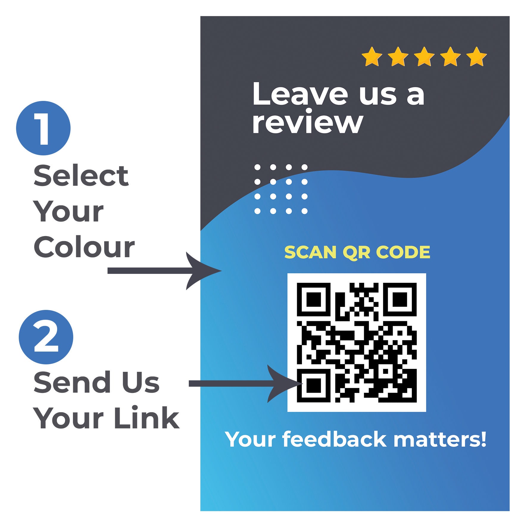 QR Code Sign Review A5 Acrylic Stand - Double Sided Custom Printed - Etsy