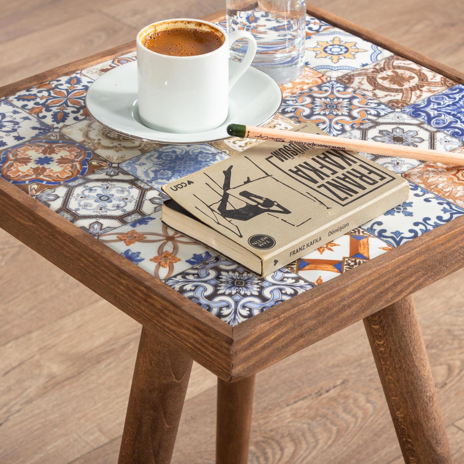 Mosaic Nesting Table Coffee Table Bohemian Wood Table - Etsy