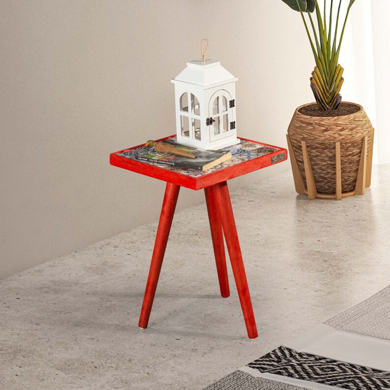 Mosaic Nesting Table Coffee Table Bohemian Wood Table - Etsy